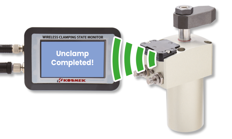 Swing Clamps and Link Clamps with Wireless Sensing | KOSMEK